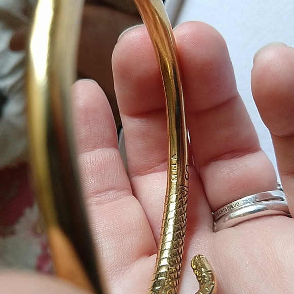 Jewelry | Mma Egyptian Revival Snake Bracelet Bangle Gold Tone Serpent ...
